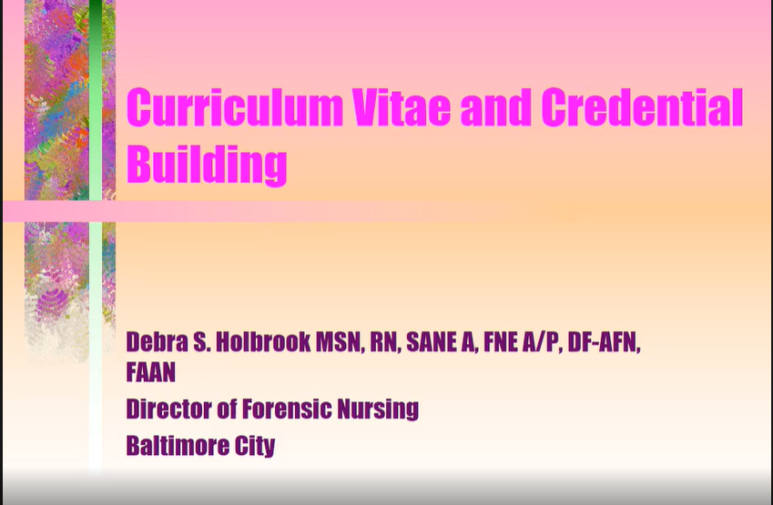Curriculum Vitae and Credential Building Recorded | Media Outlook